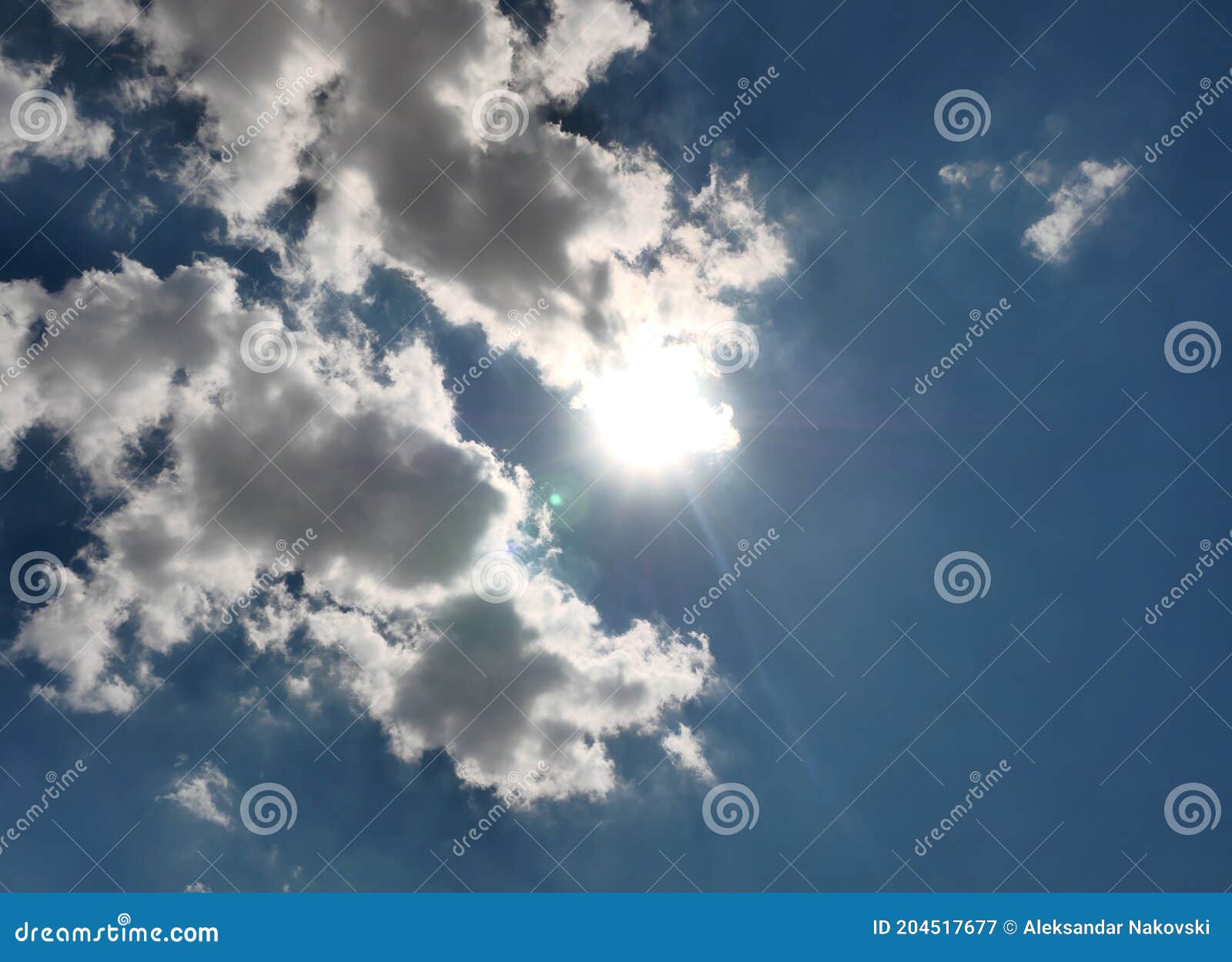 Clouds blue sky sun ray stock image. Image of rays, beautiful - 204517677