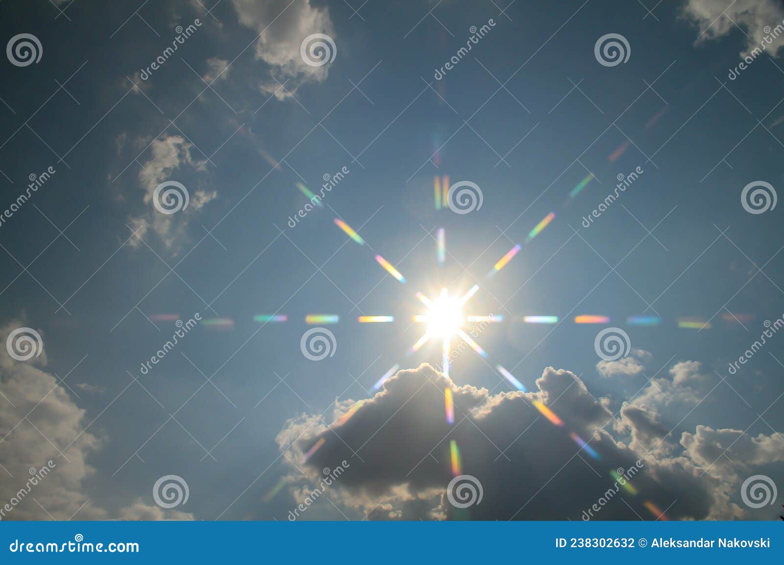 Clouds blue sky sun ray stock photo. Image of cloudscape - 238302632