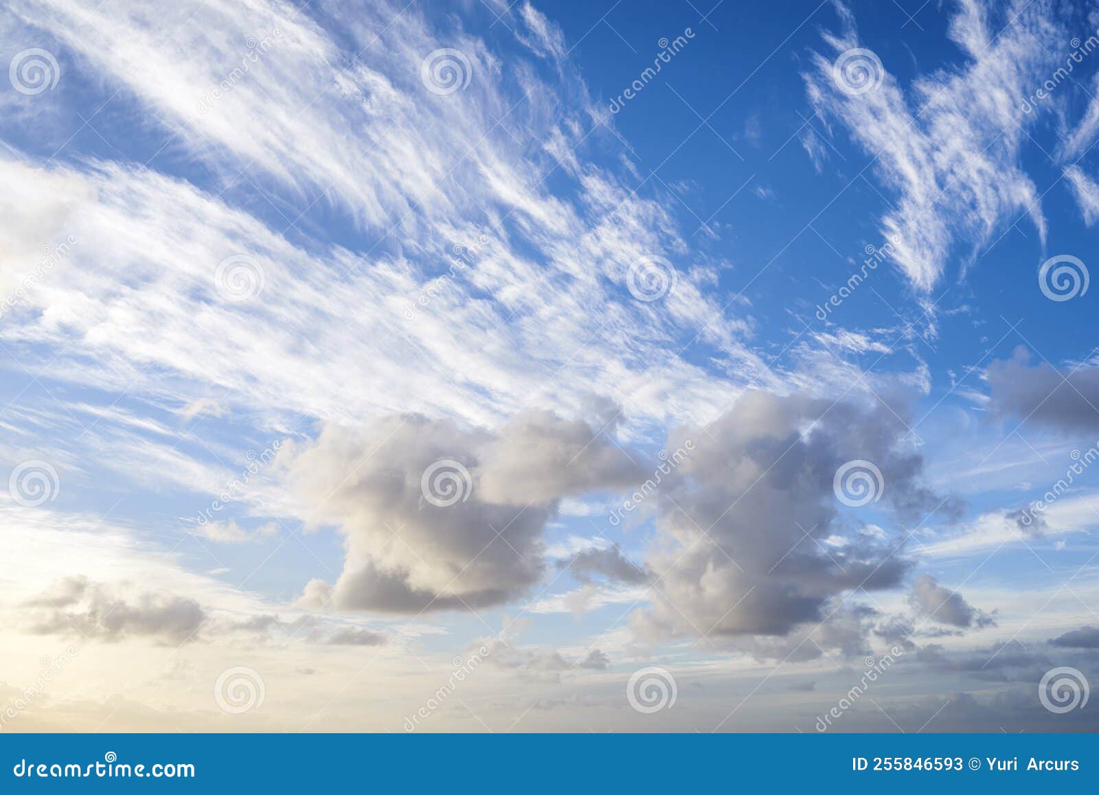 Clouds, Blue Sky and Sunset. a Photo of Beautiful Clouds at Sunset ...