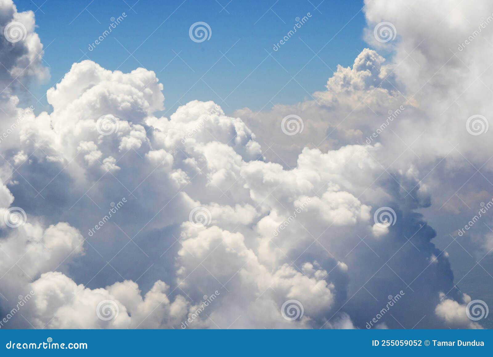 Clouds and Blue Sky View and Landscape, Blue and White Colors Stock ...