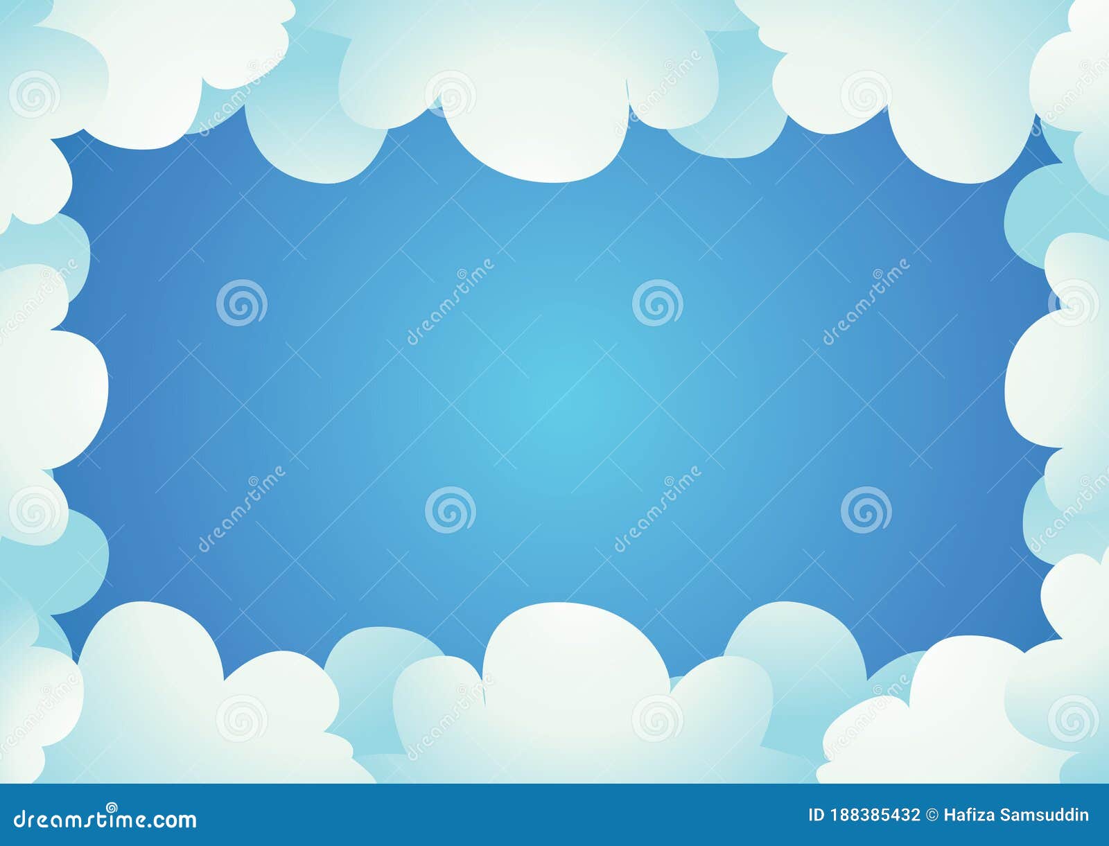 Clouds Border Background. Vector Illustration Decorative Design Stock ...