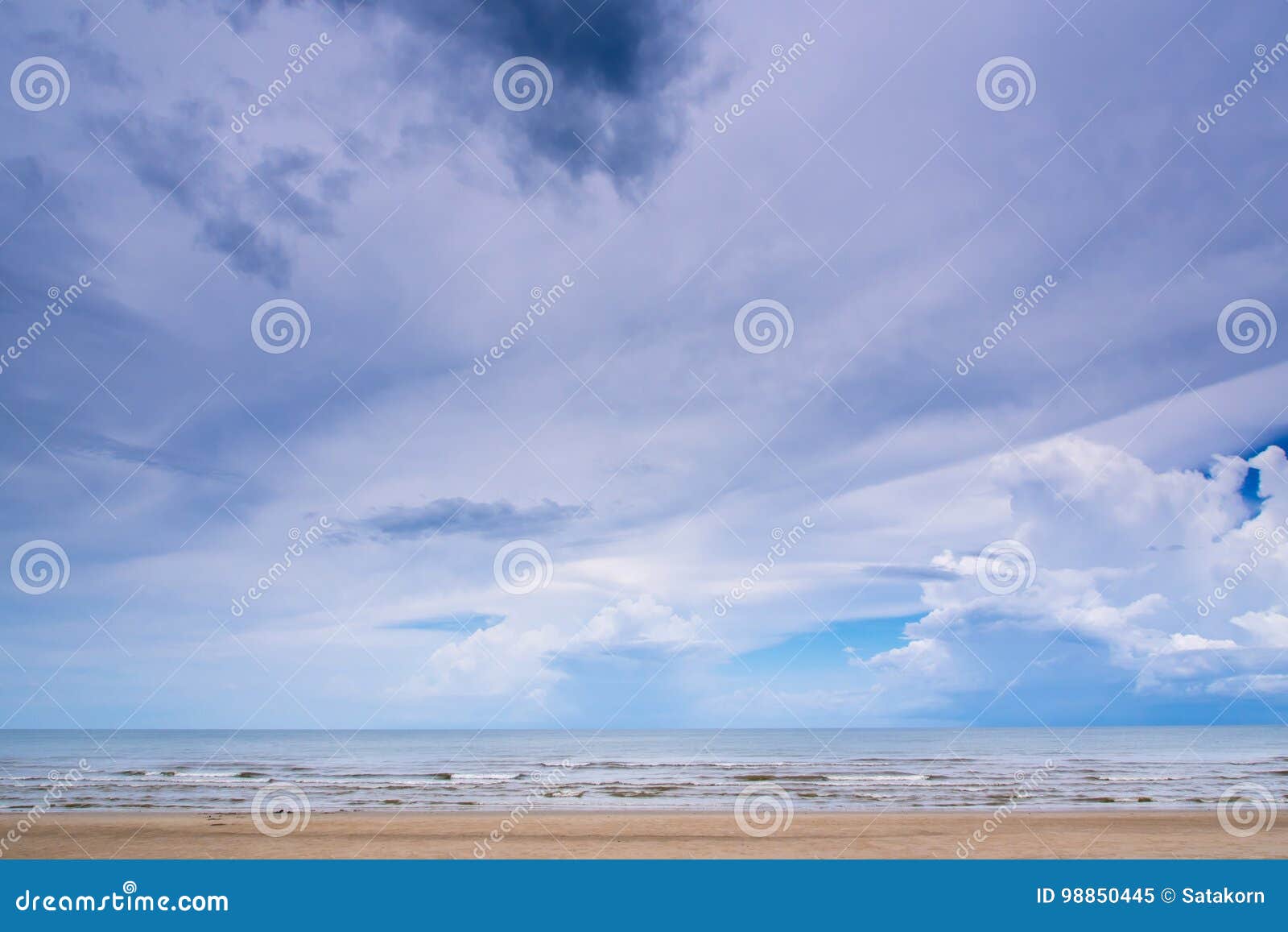 Clouds in the Bright Blue Sky Over Sea Stock Image - Image of fluffy ...