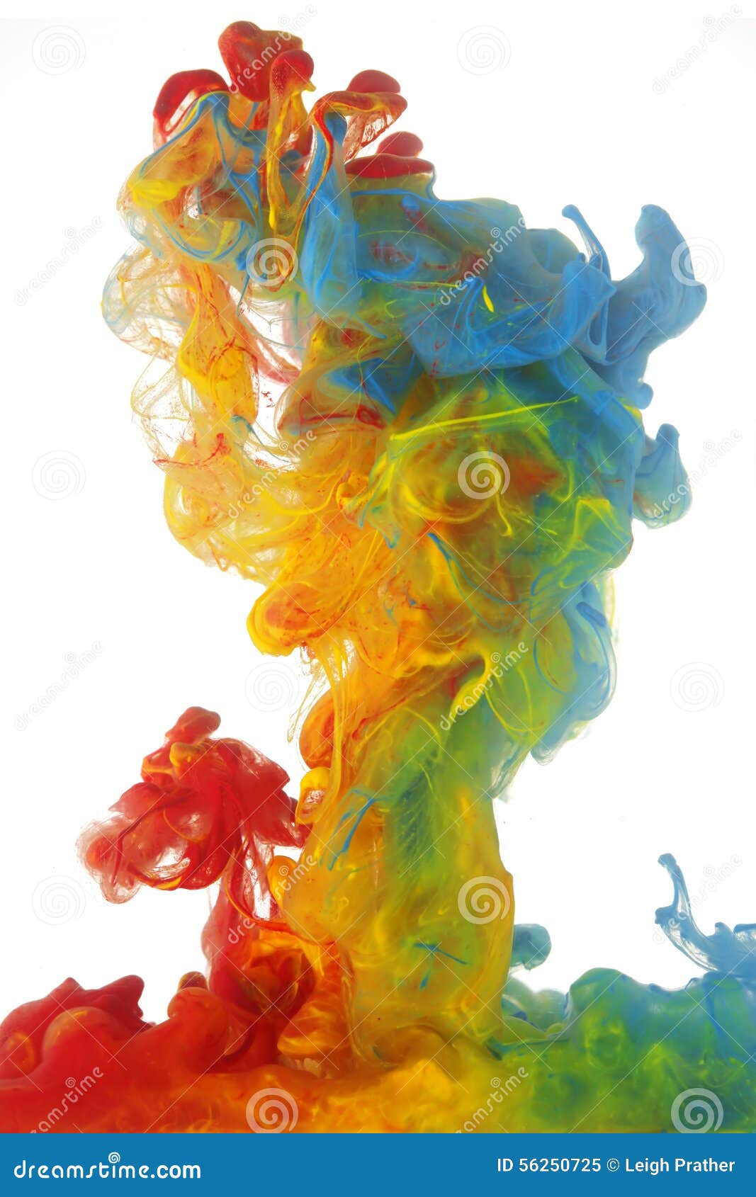 Clouds of Bright Colorful Ink Stock Image - Image of blue, pigment ...