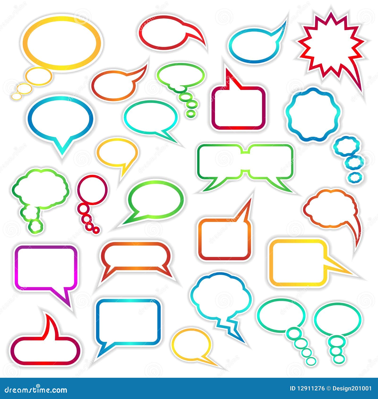 Clouds and Bubbles Set 1 - Borders Stock Vector - Illustration of ...