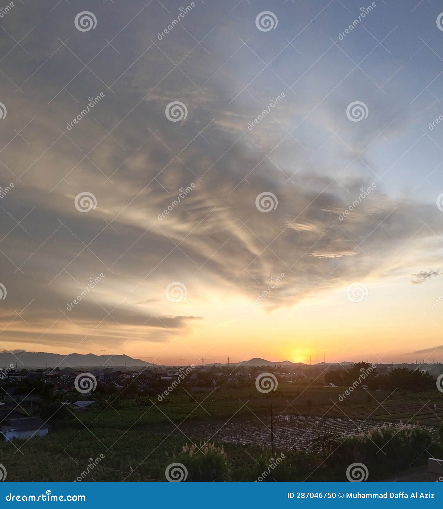 Clouds Chase the Sun at Sunset Stock Photo - Image of horizon ...