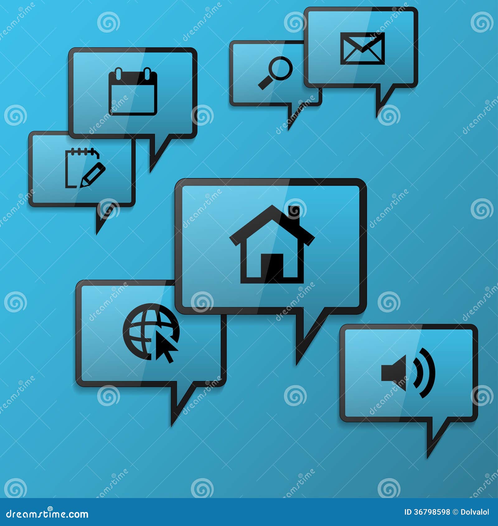 Two Chat Screens Templates, Contacts Page Mockup And Text Bubbles ...