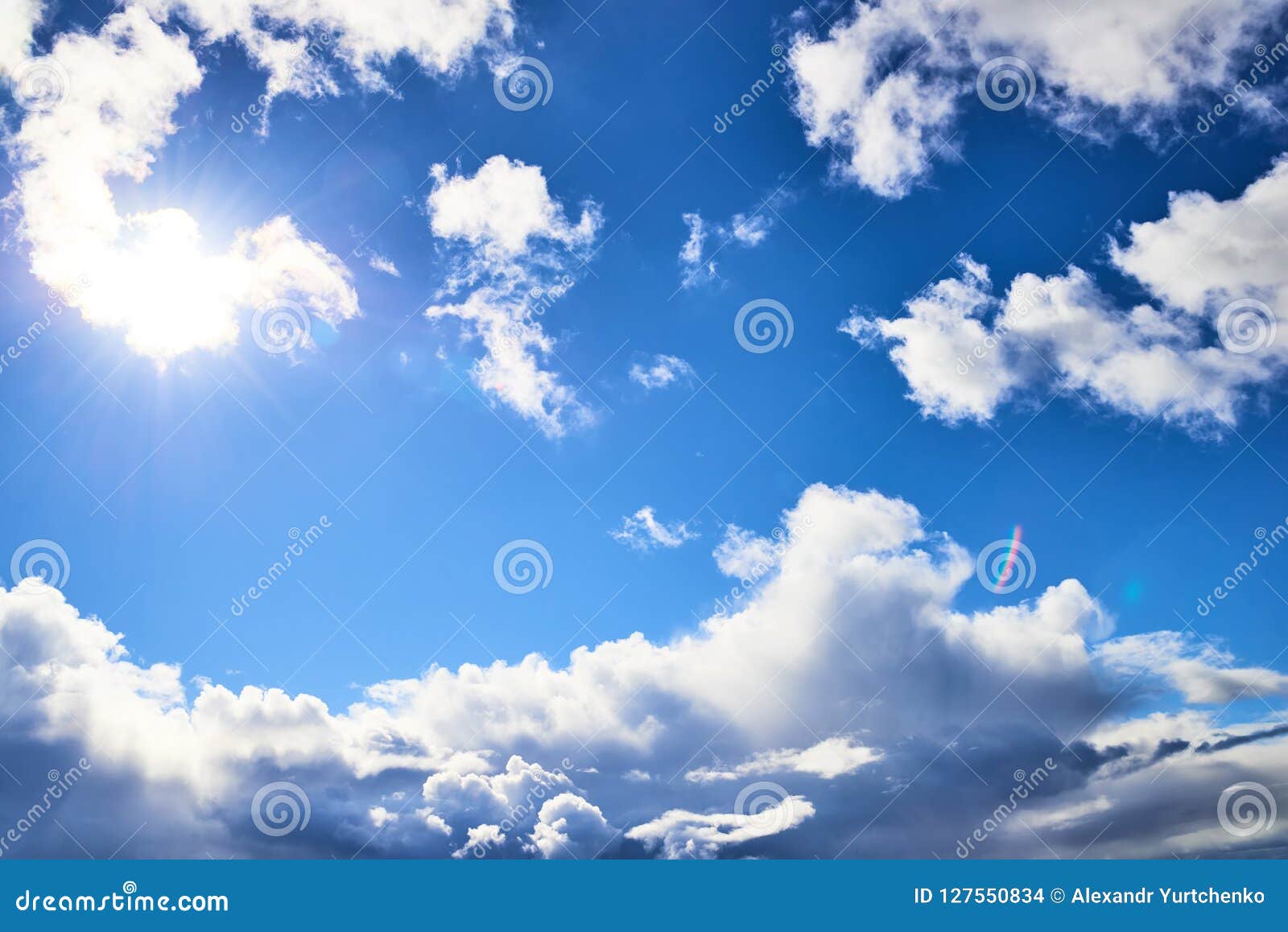 Clouds on the blue sky stock photo. Image of design - 127550834