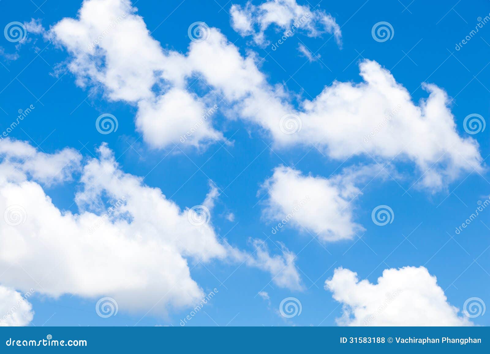 Clouds in clear day. stock photo. Image of light, oxygen - 31583188