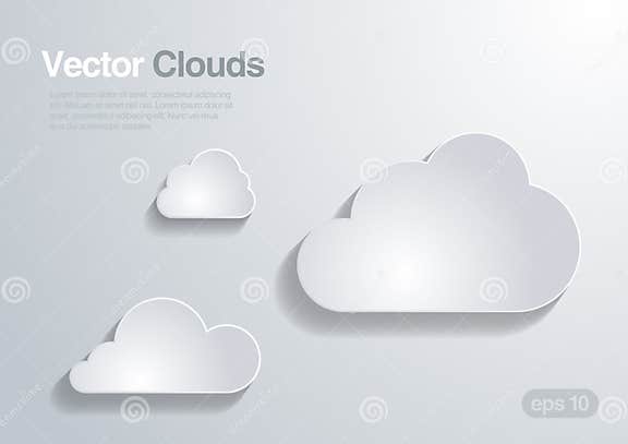 Clouds Collection. Vector Background Stock Vector - Illustration of ...