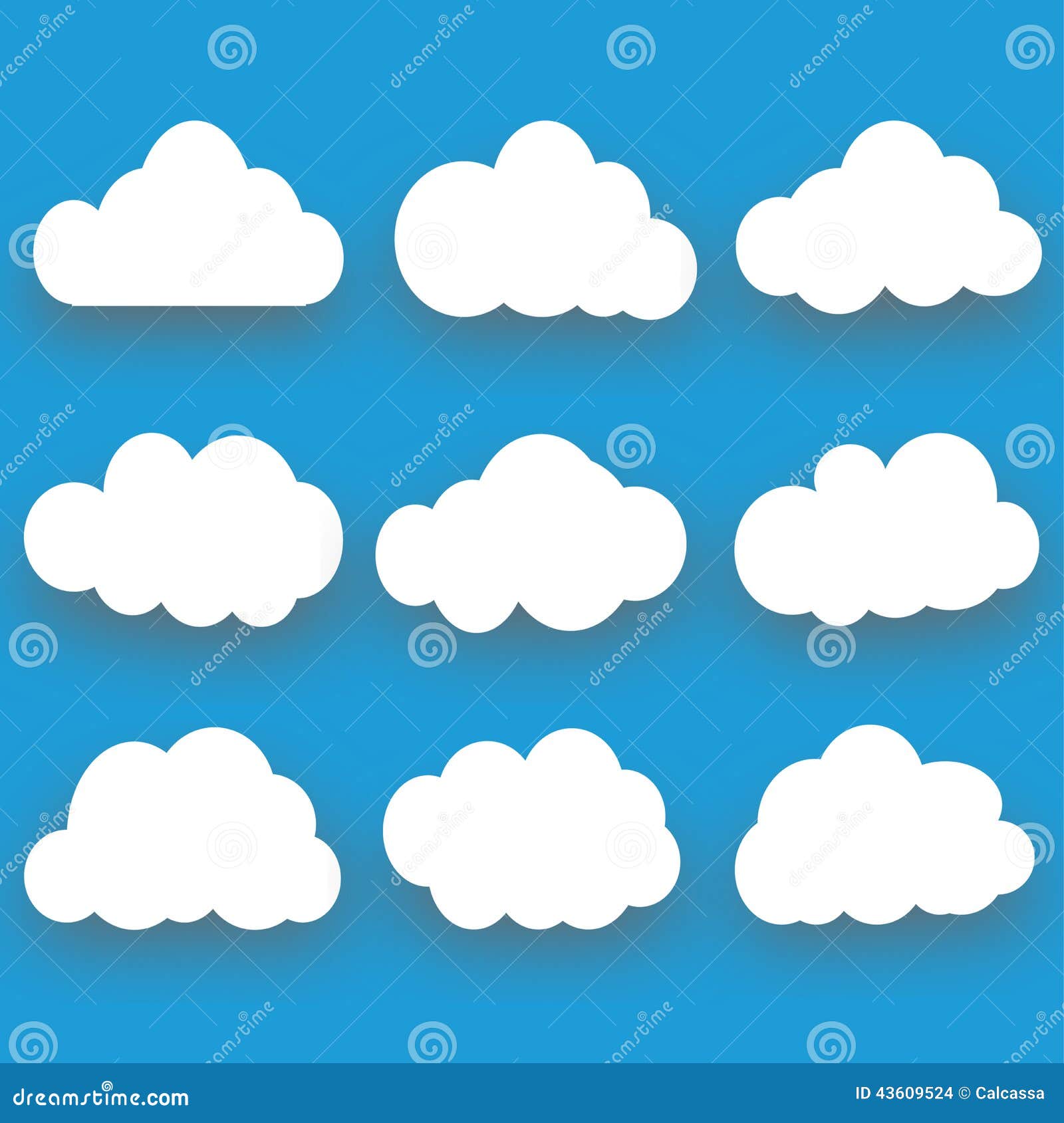Clouds Collection, Vector Illustration Stock Illustration ...