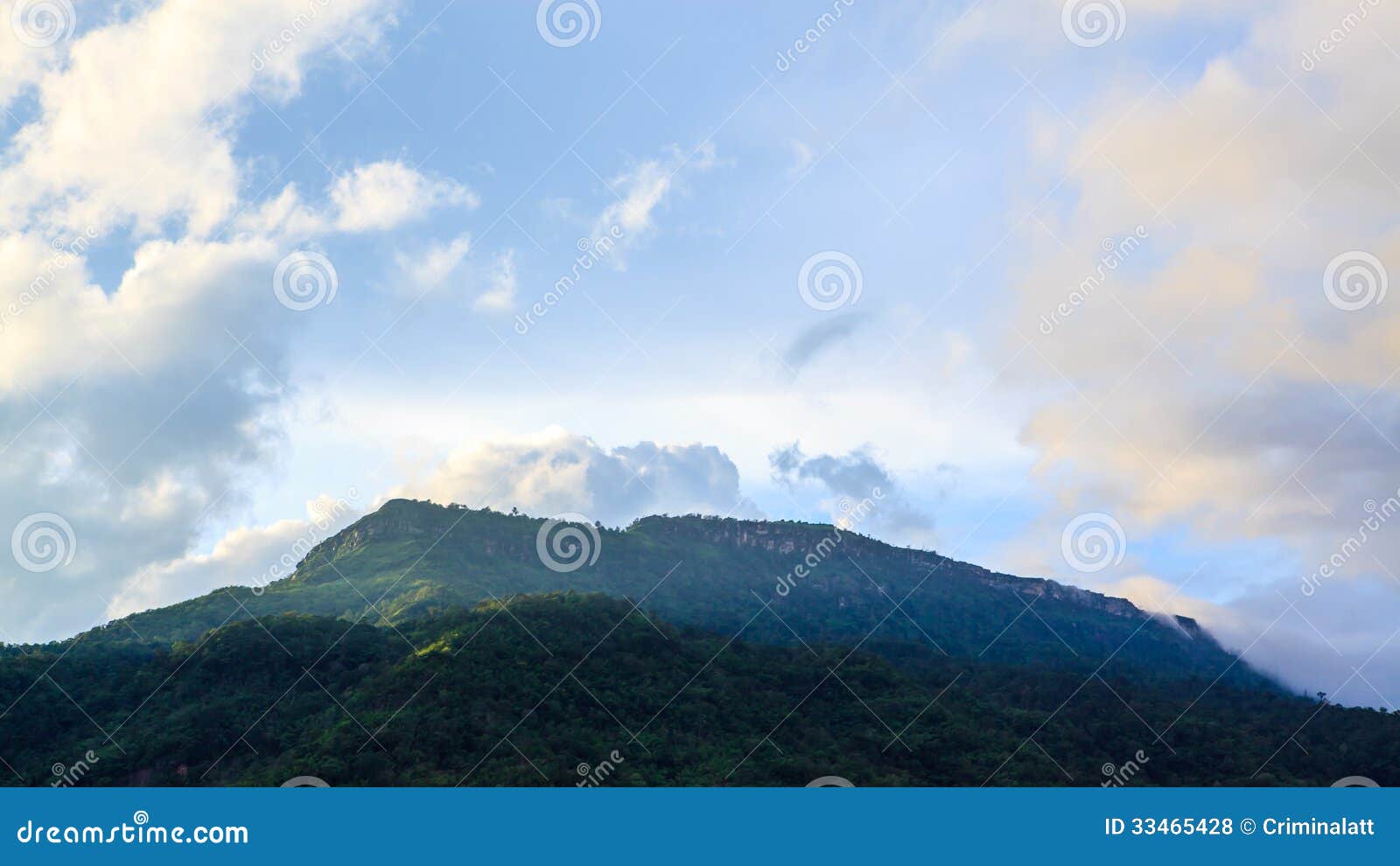 Clouds cover the mountain stock photo. Image of white - 33465428