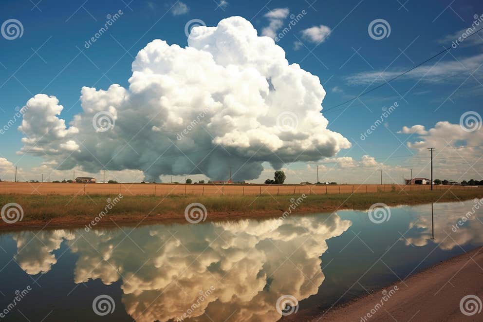 Clouds Creating a Natural Optical Illusion in the Sky Stock Illustration - Illustration of ...