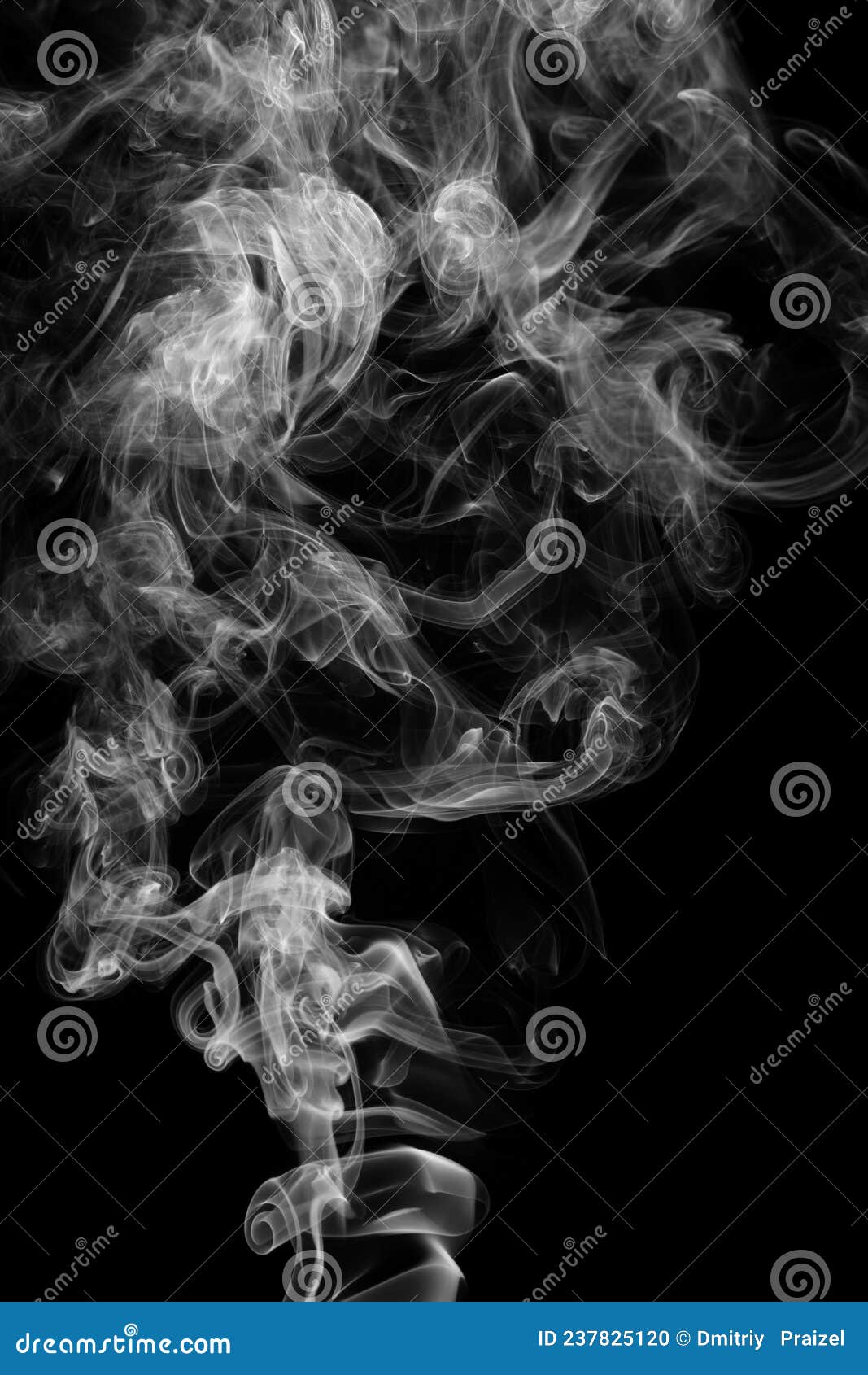 Clouds of Curls of Smoke on a Black Background Stock Photo - Image of ...