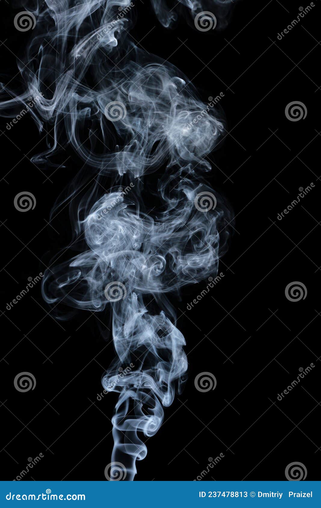 Clouds of Curls of Smoke on a Black Background Stock Image - Image of ...