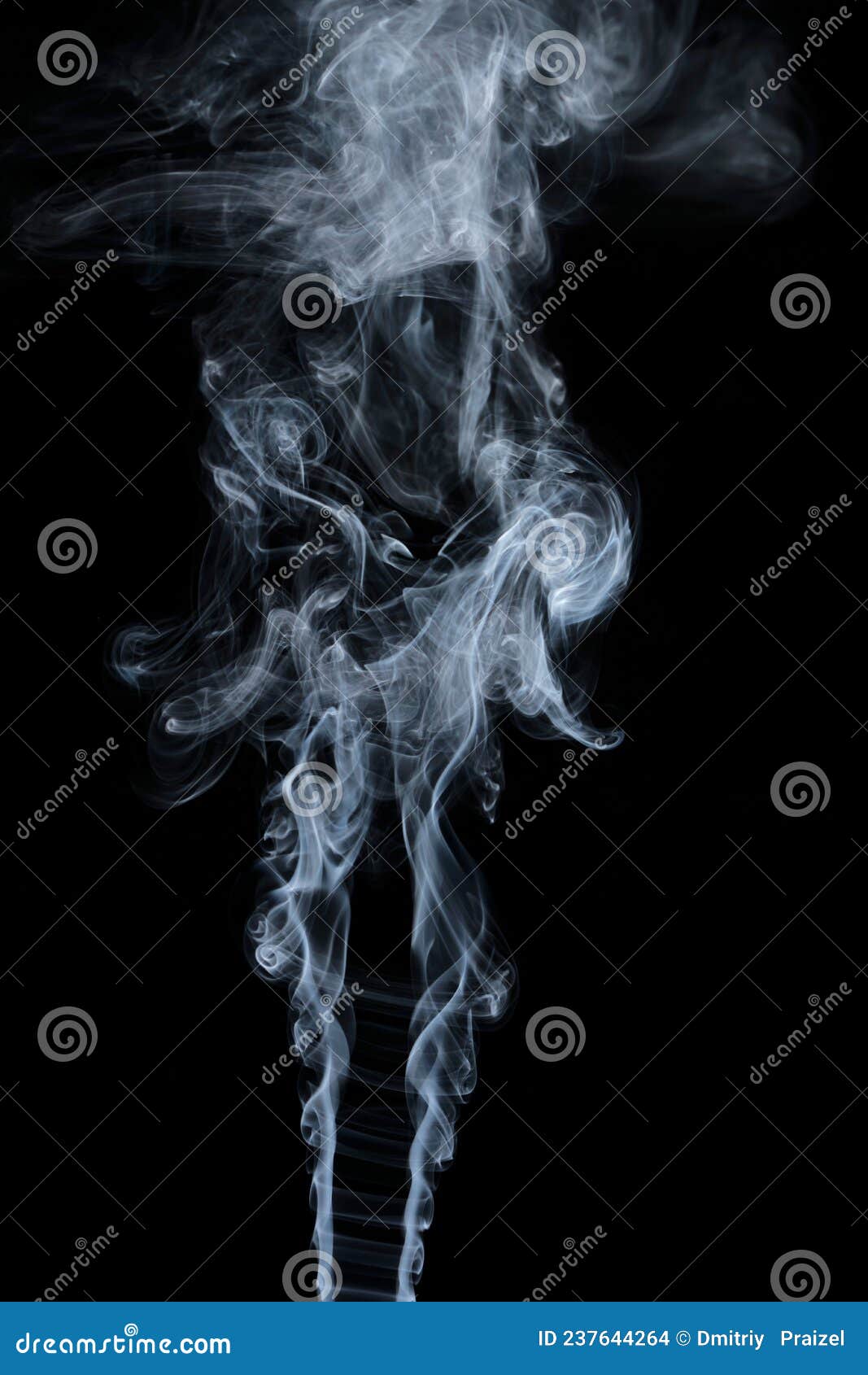 Clouds of Curls of Smoke on a Black Background Stock Photo - Image of ...