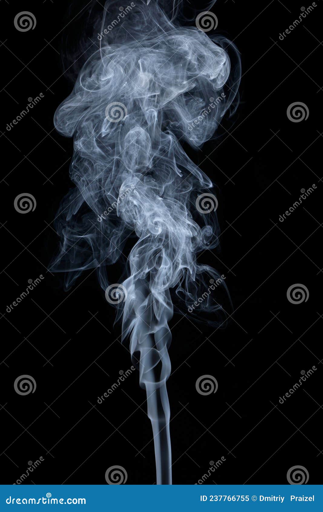 Clouds of Curls of Smoke on a Black Background Stock Image - Image of ...
