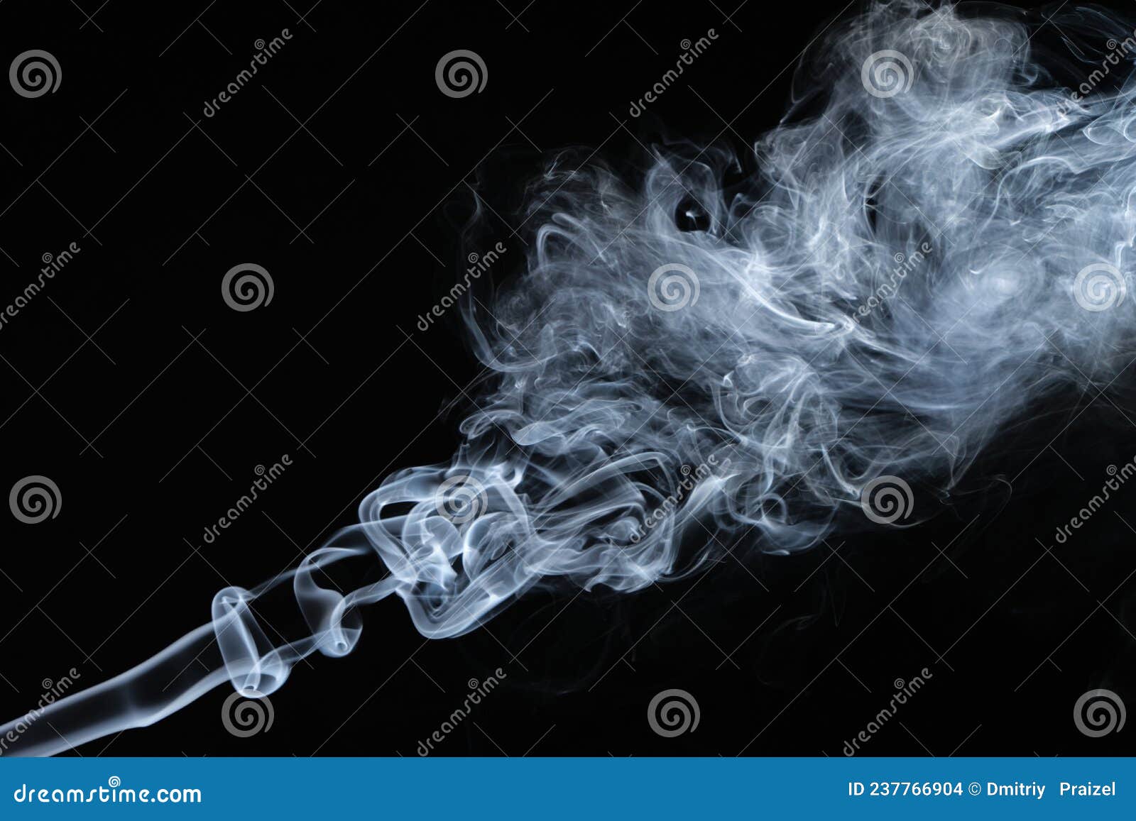 Clouds of Curls of Smoke on a Black Background Stock Photo - Image of ...
