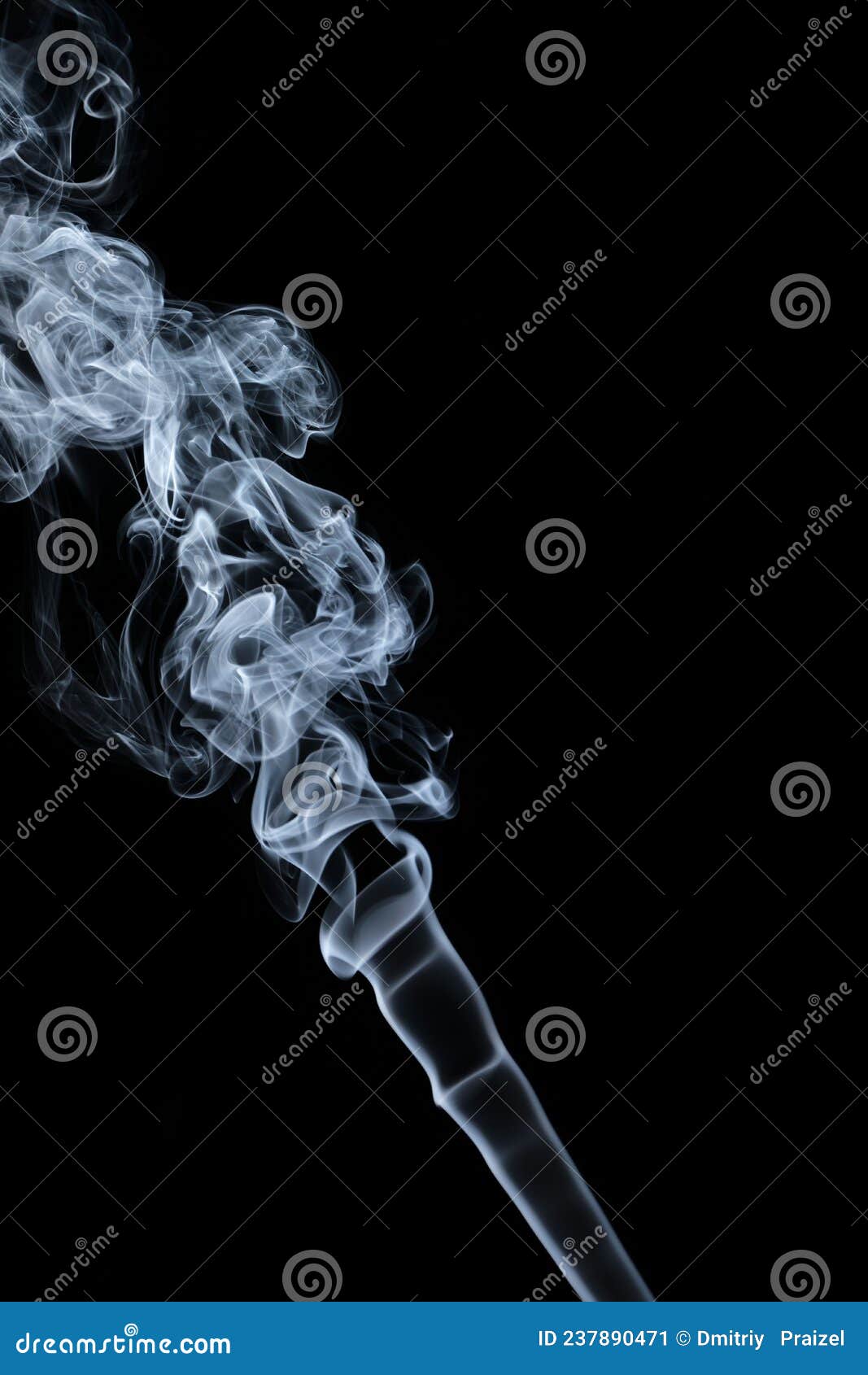 Clouds of Curls of Smoke on a Black Background Stock Image - Image of ...