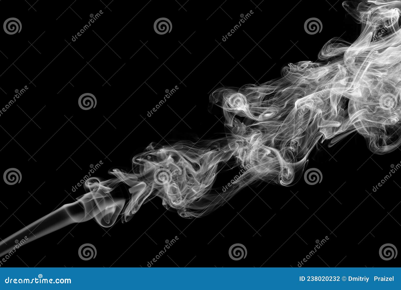 Clouds of Curls of Smoke on a Black Background Stock Photo - Image of ...