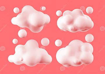 Clouds 3d vector set. stock vector. Illustration of abstract - 273333623
