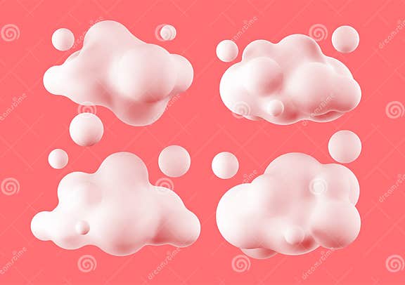 Clouds 3d vector set. stock vector. Illustration of abstract - 273333623