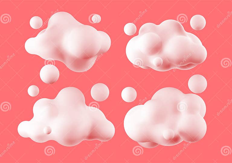 Clouds 3d vector set. stock vector. Illustration of abstract - 273333623