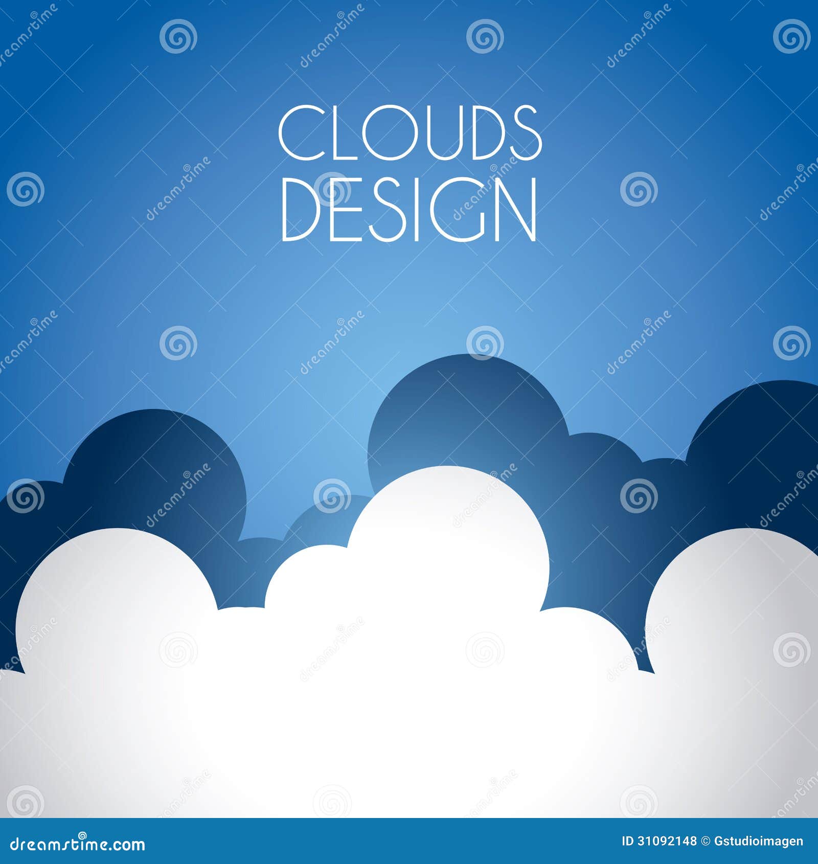 Clouds design stock vector. Illustration of color, blue - 31092148