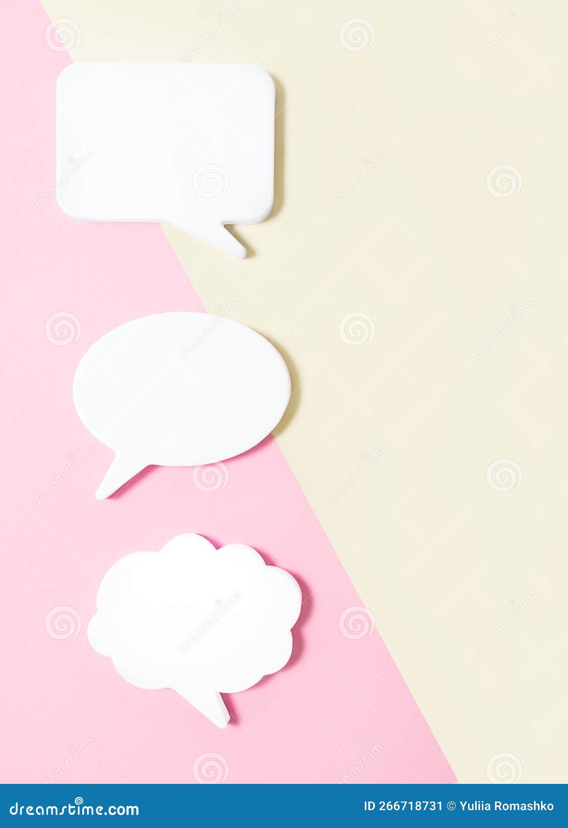 Clouds of Dialogue. Form for Letter or Text. Thought Concept. Chat ...