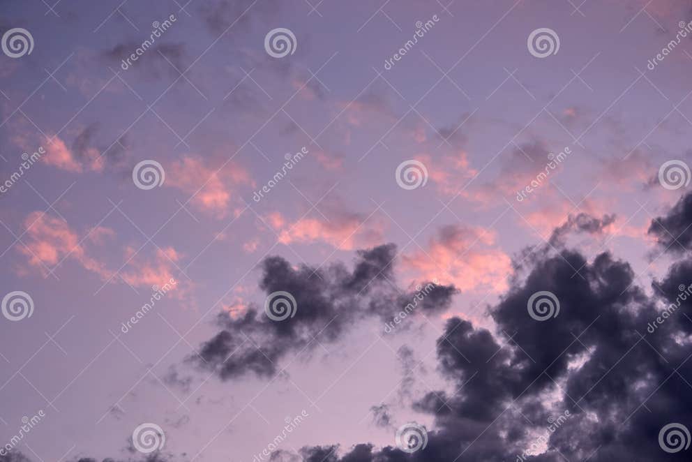 Clouds with Different Colors in the Sky in Spring Stock Image - Image ...