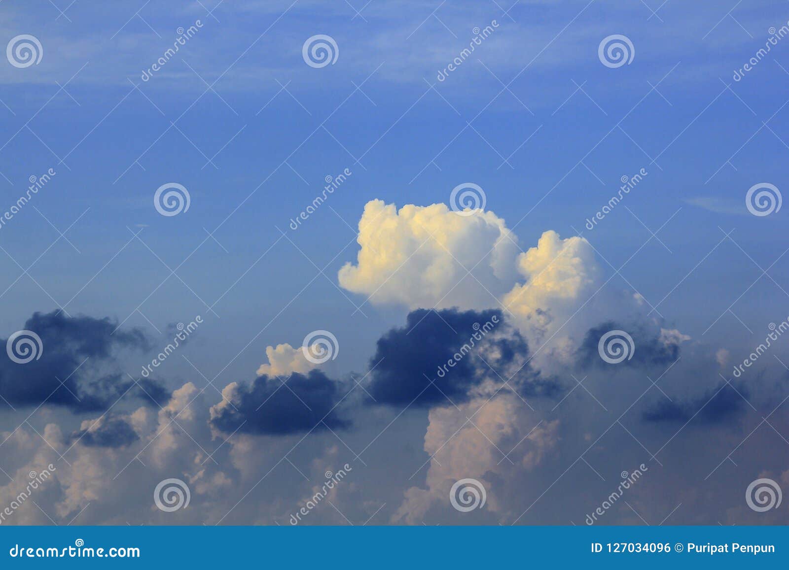 Clouds on Different Shapes in the Sky. Stock Photo - Image of color ...