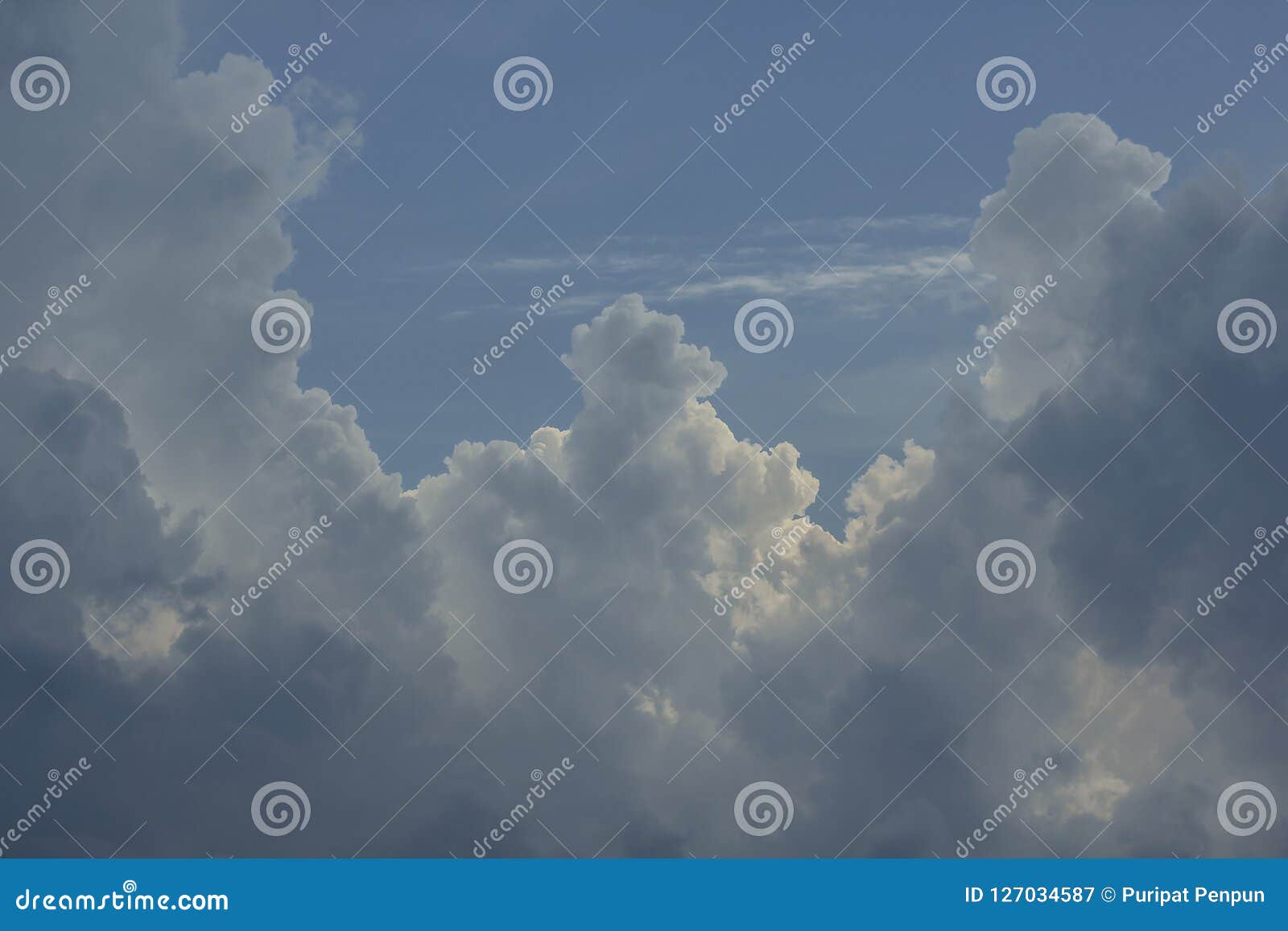 Clouds on Different Shapes in the Sky. Stock Image - Image of ...