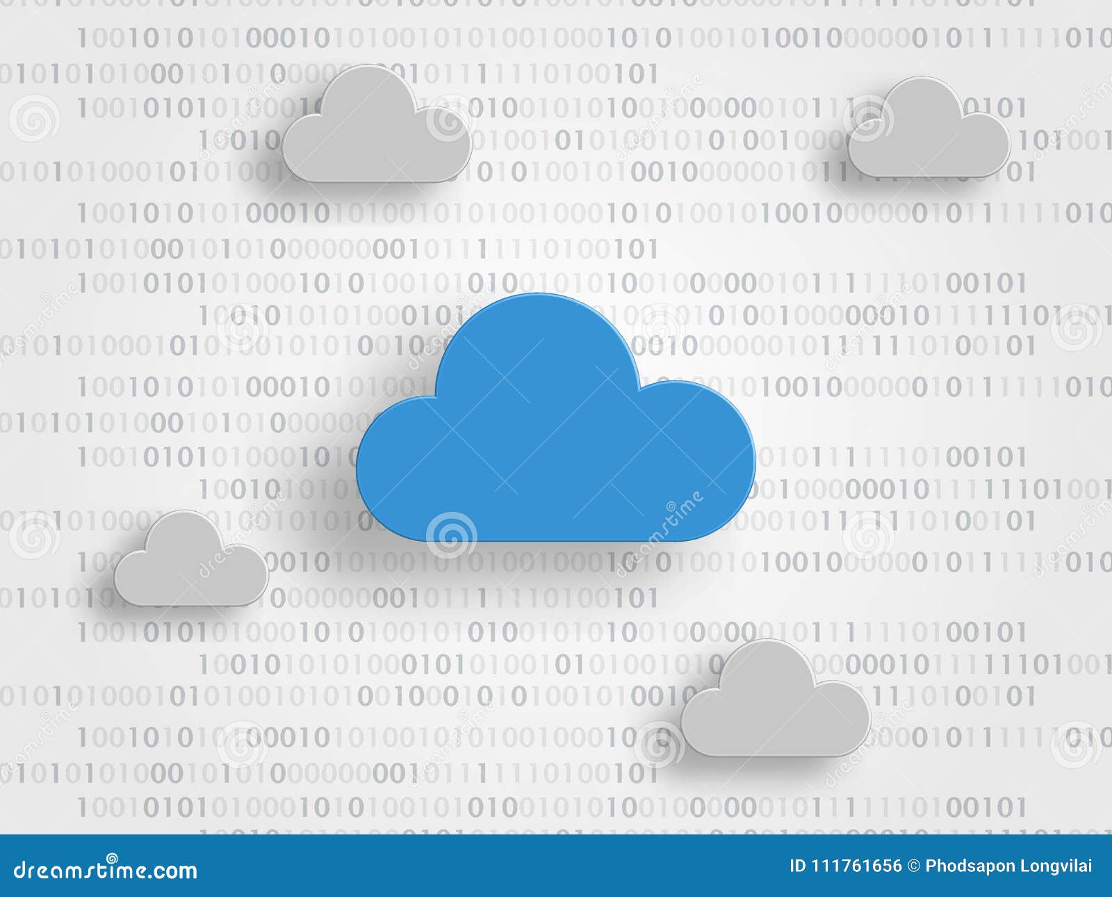 Clouds On Digits As Background Represent ICloud Technology Concept ...