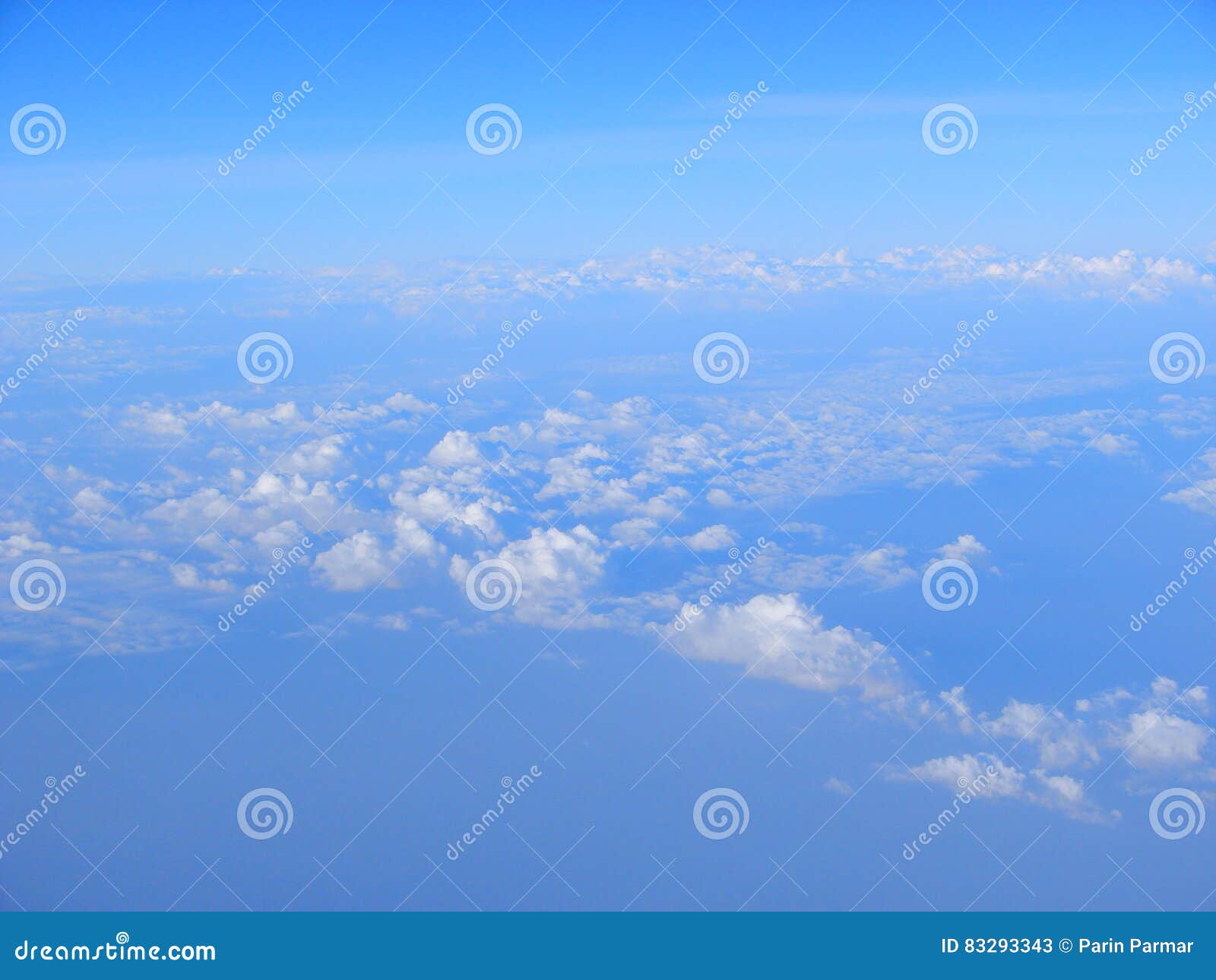 Clouds Dispersed through Infinite Sky from Air Stock Image - Image of ...