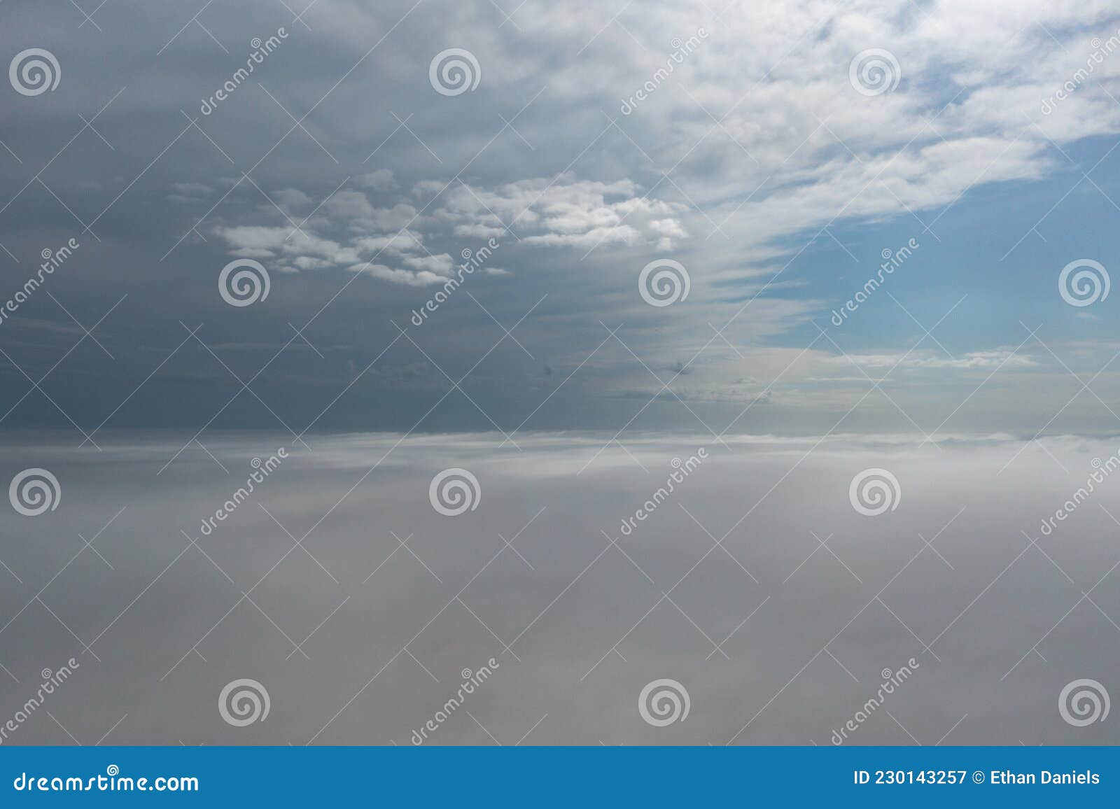Aerial View of Clouds and Marine Layer Stock Image - Image of east ...