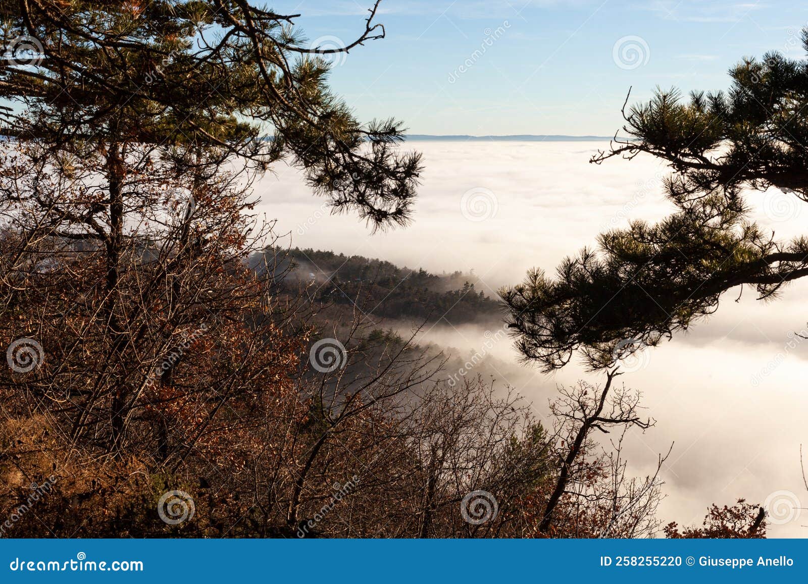 Clouds Drift Amid Rocky Cliffs, Trieste Stock Photo - Image of land ...