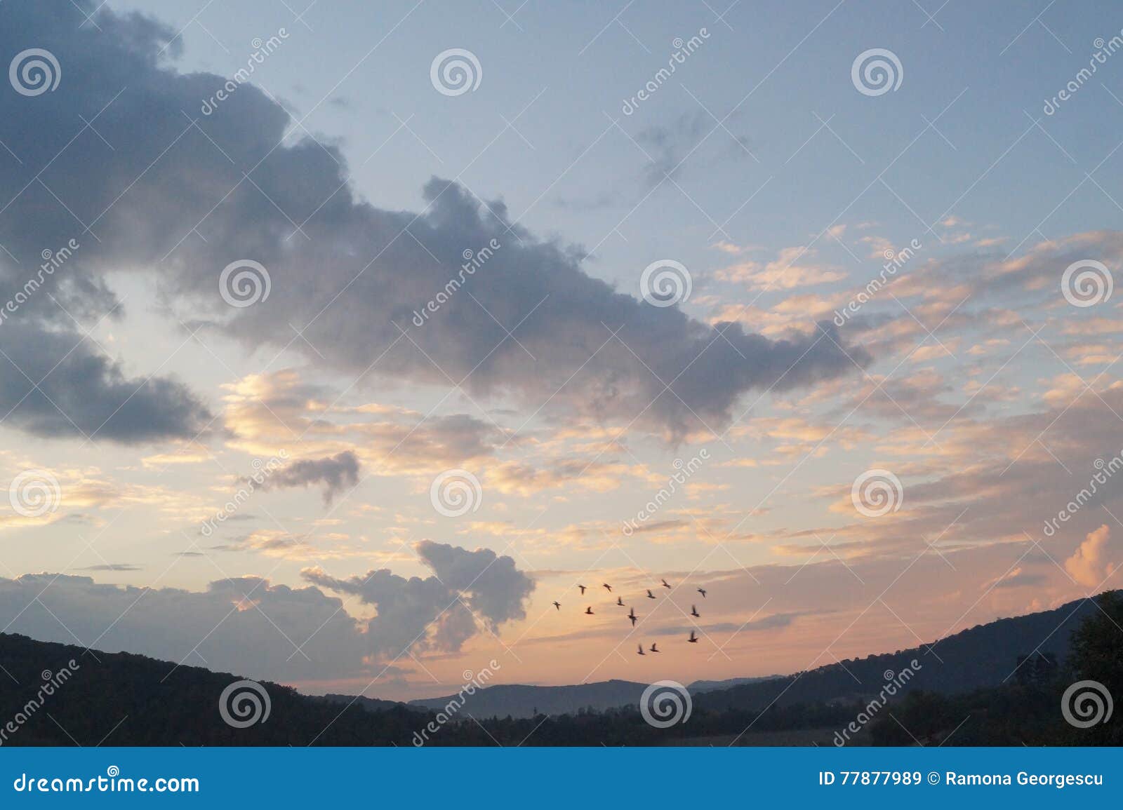 Clouds at dusk stock image. Image of dusk, overcast, light - 77877989