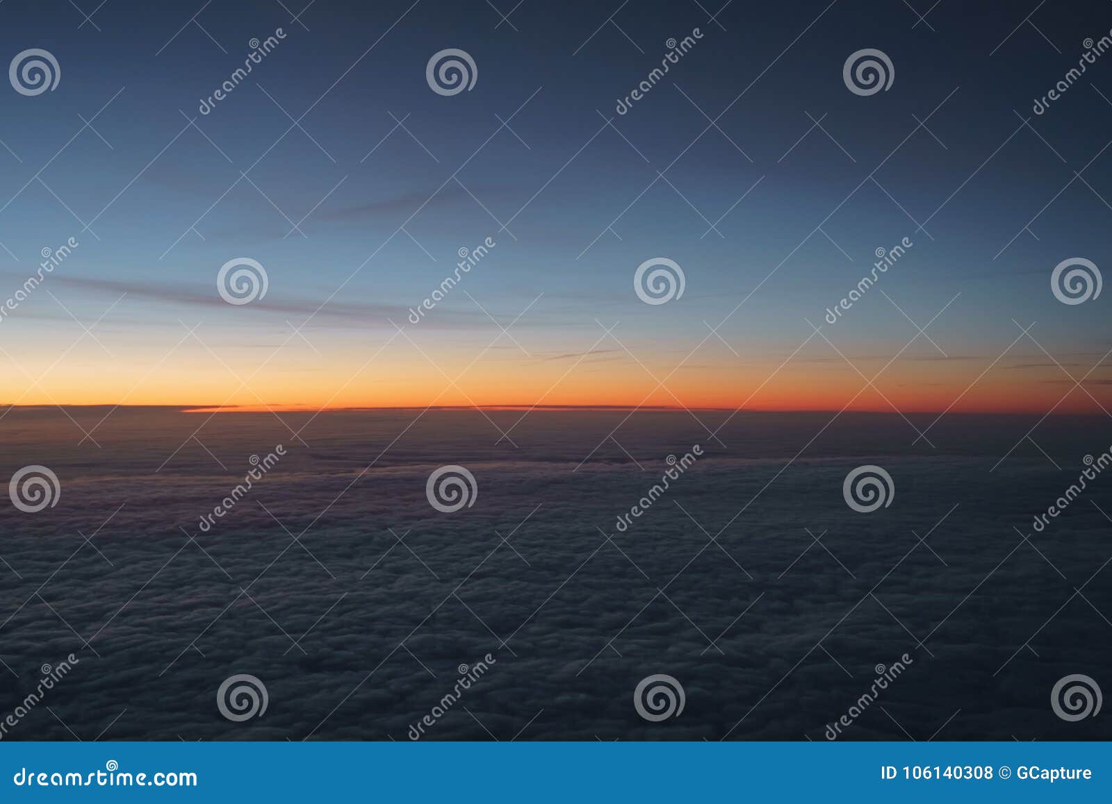 Clouds in Early Morning during Flight on a Plane Stock Photo - Image of ...