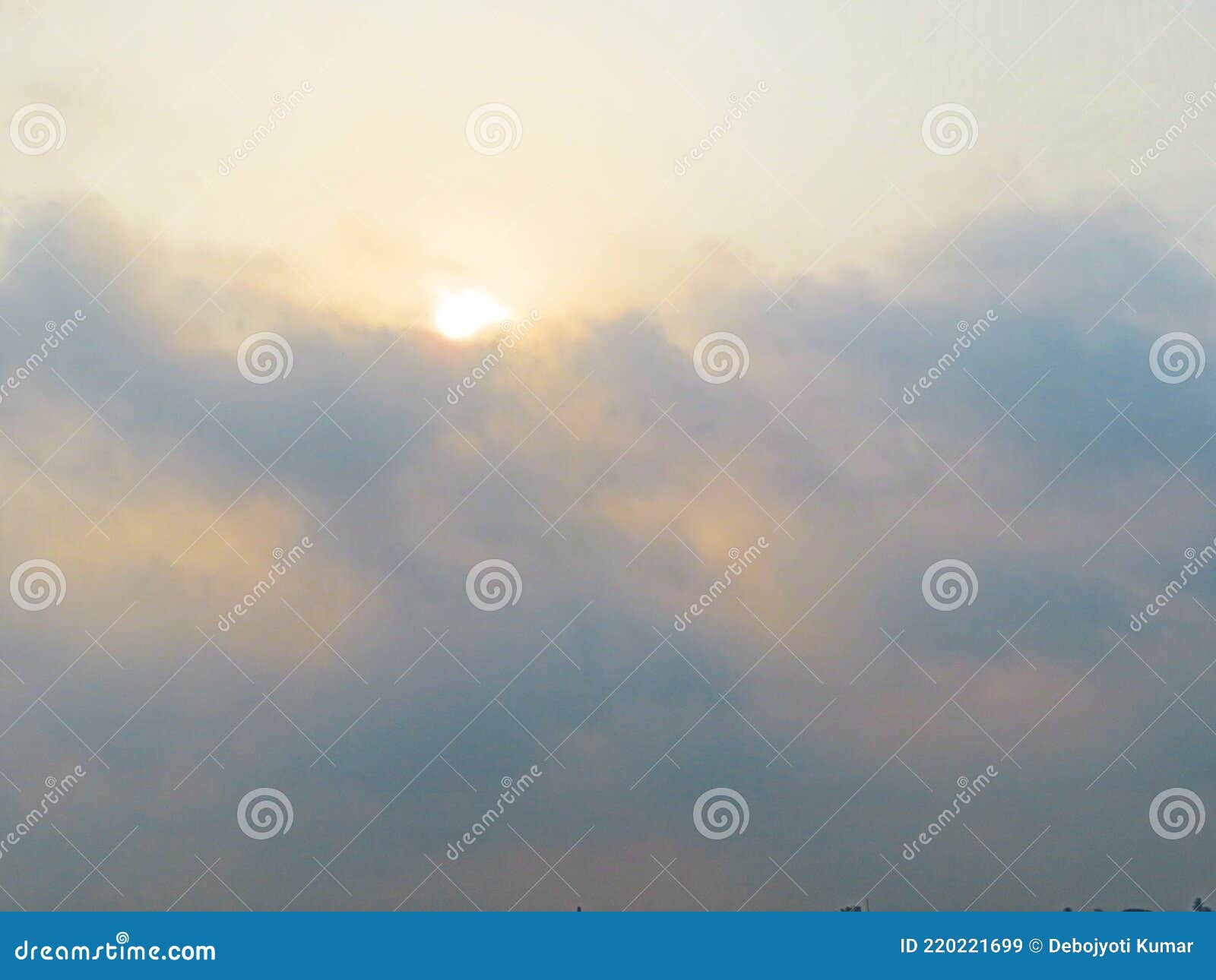 The Picture of Clouds Engulfing the Sun. Stock Image - Image of haze ...