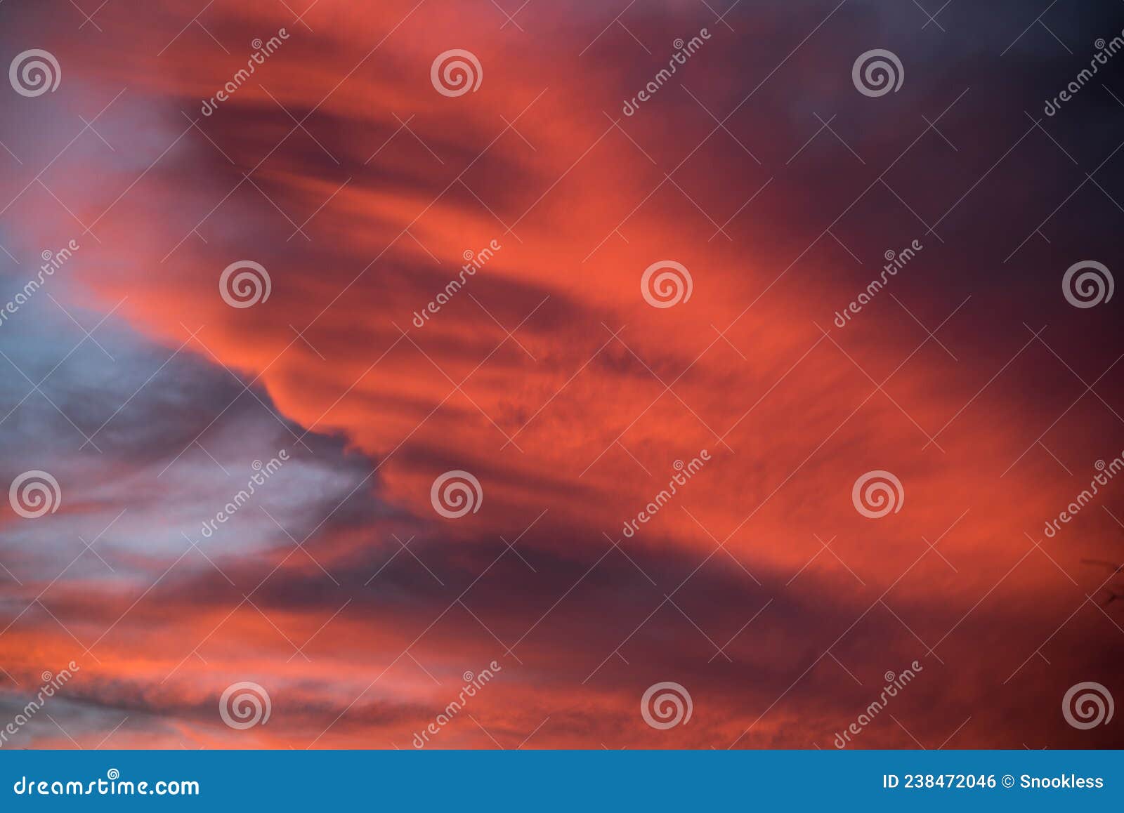 Clouds on fire from sunset stock photo. Image of cloud - 238472046