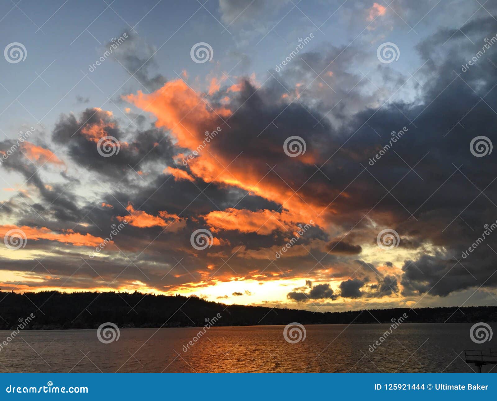 Clouds on fire stock photo. Image of sunsetting, pinksky - 125921444