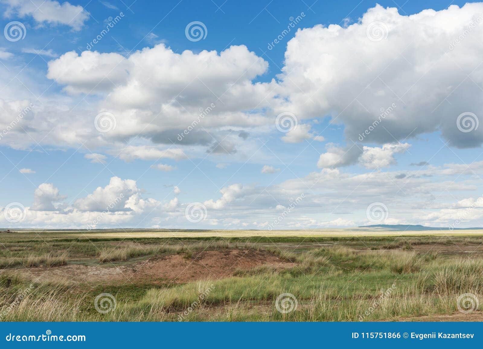 Clouds Float Across the Sky Over Meadows. Tyva. Steppe Stock Photo ...
