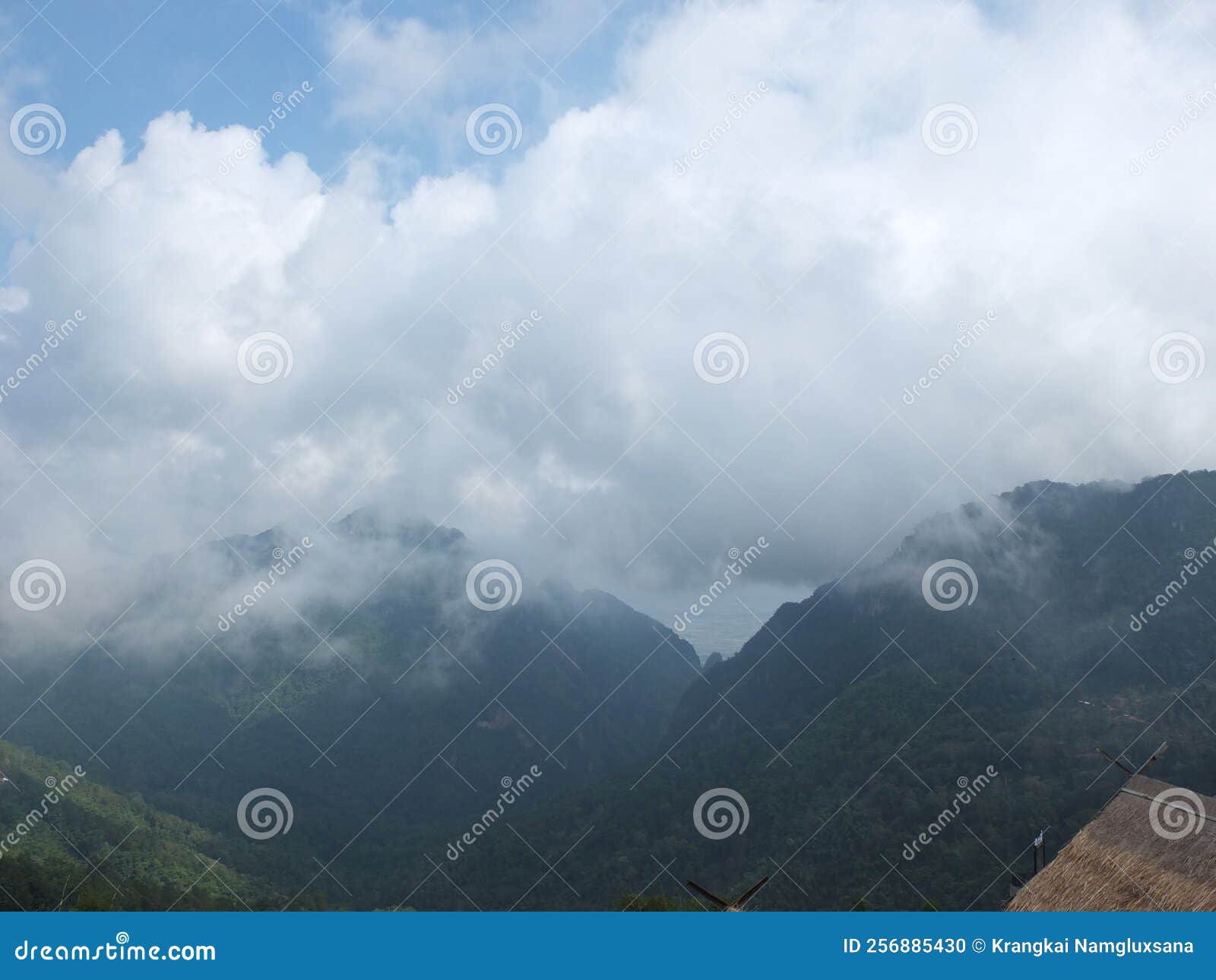 Clouds Float High through the Gorge Stock Photo - Image of thailand ...