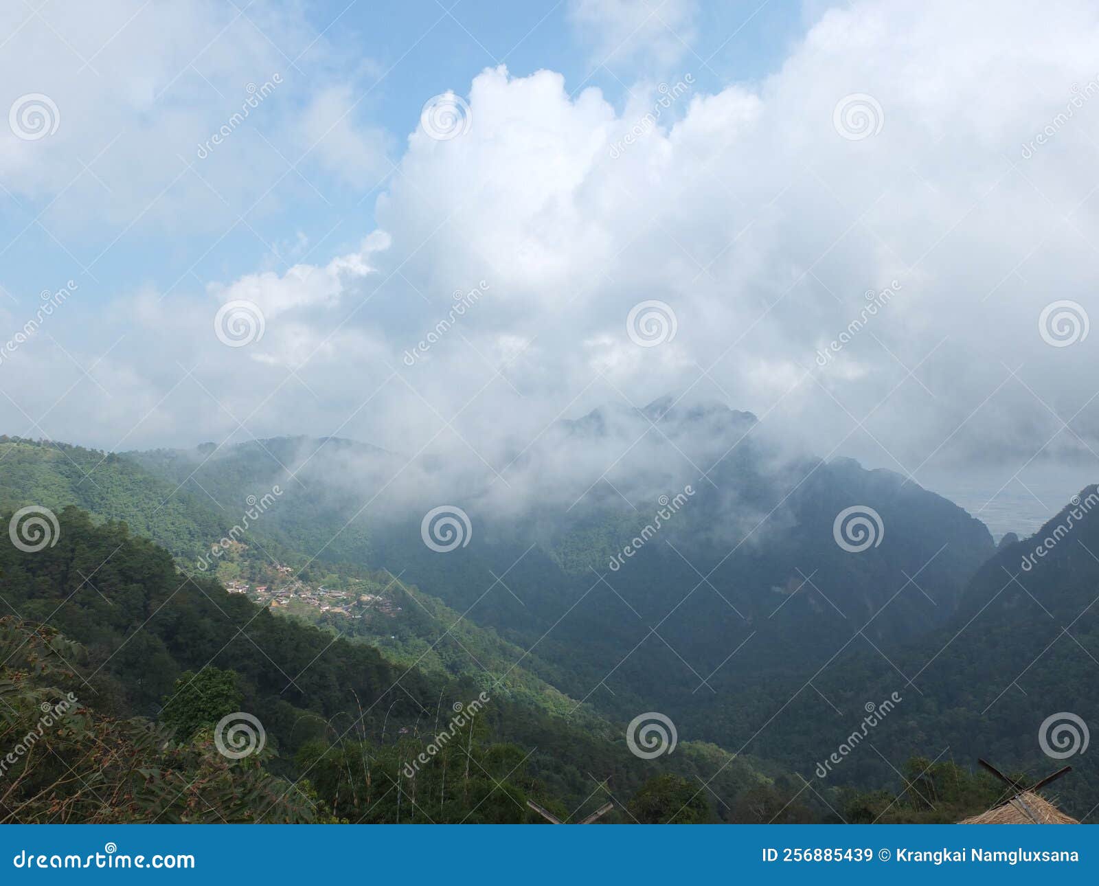Clouds Float High through the Gorge Stock Image - Image of clouds ...