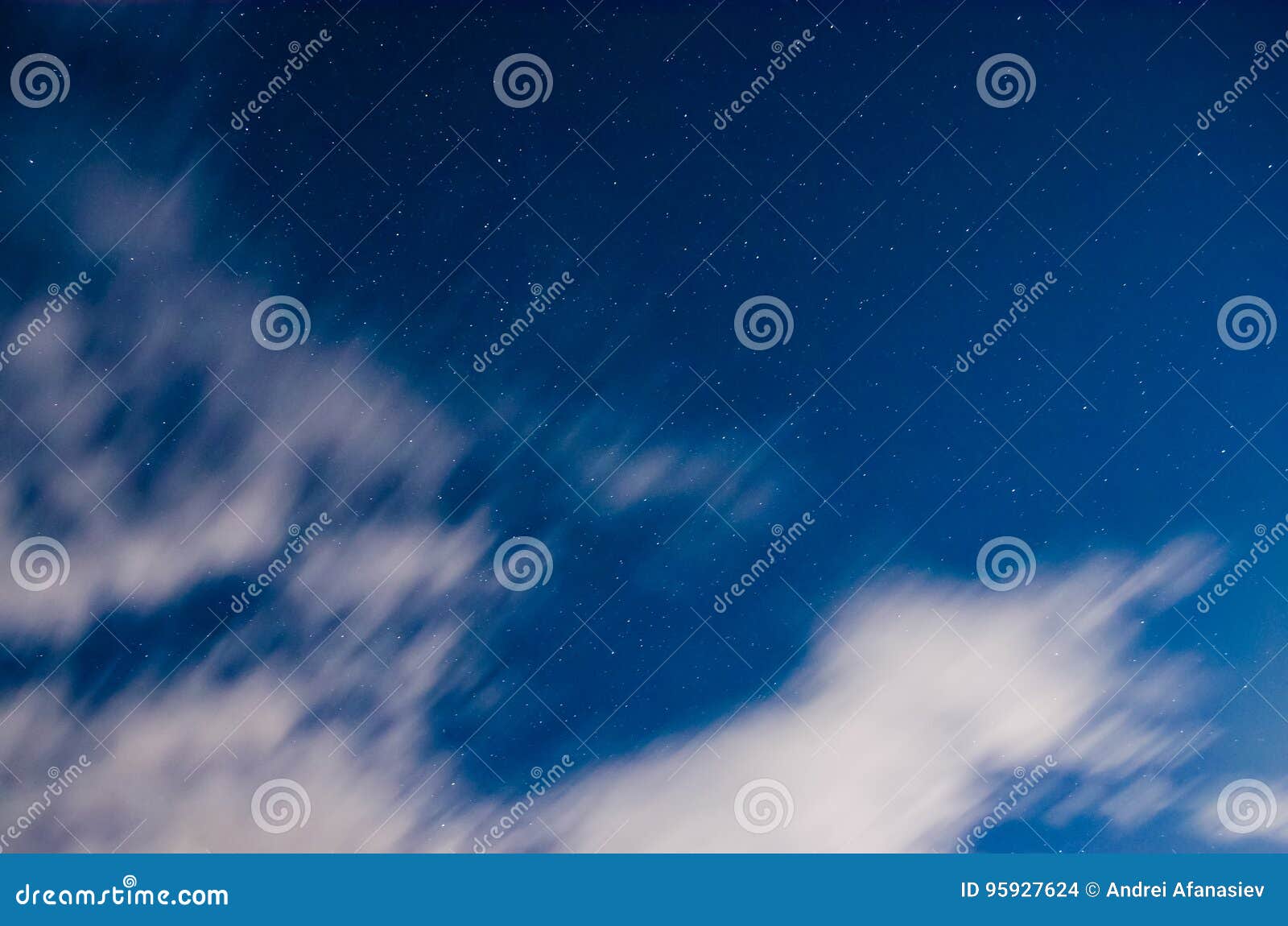 Clouds Float in the Night Sky Under Moonlight Stock Photo - Image of ...