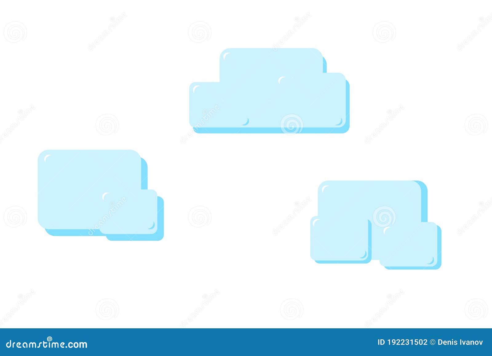 Clouds in the Form of Squares Stock Vector - Illustration of cloud ...