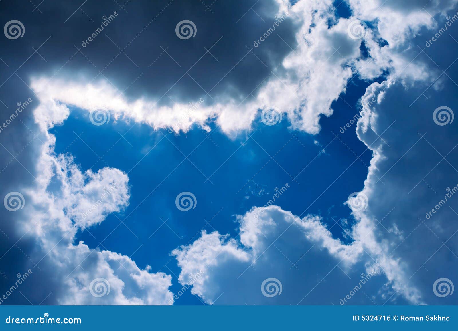 Clouds frame stock photo. Image of dusk, beautiful, backgrounds - 5324716