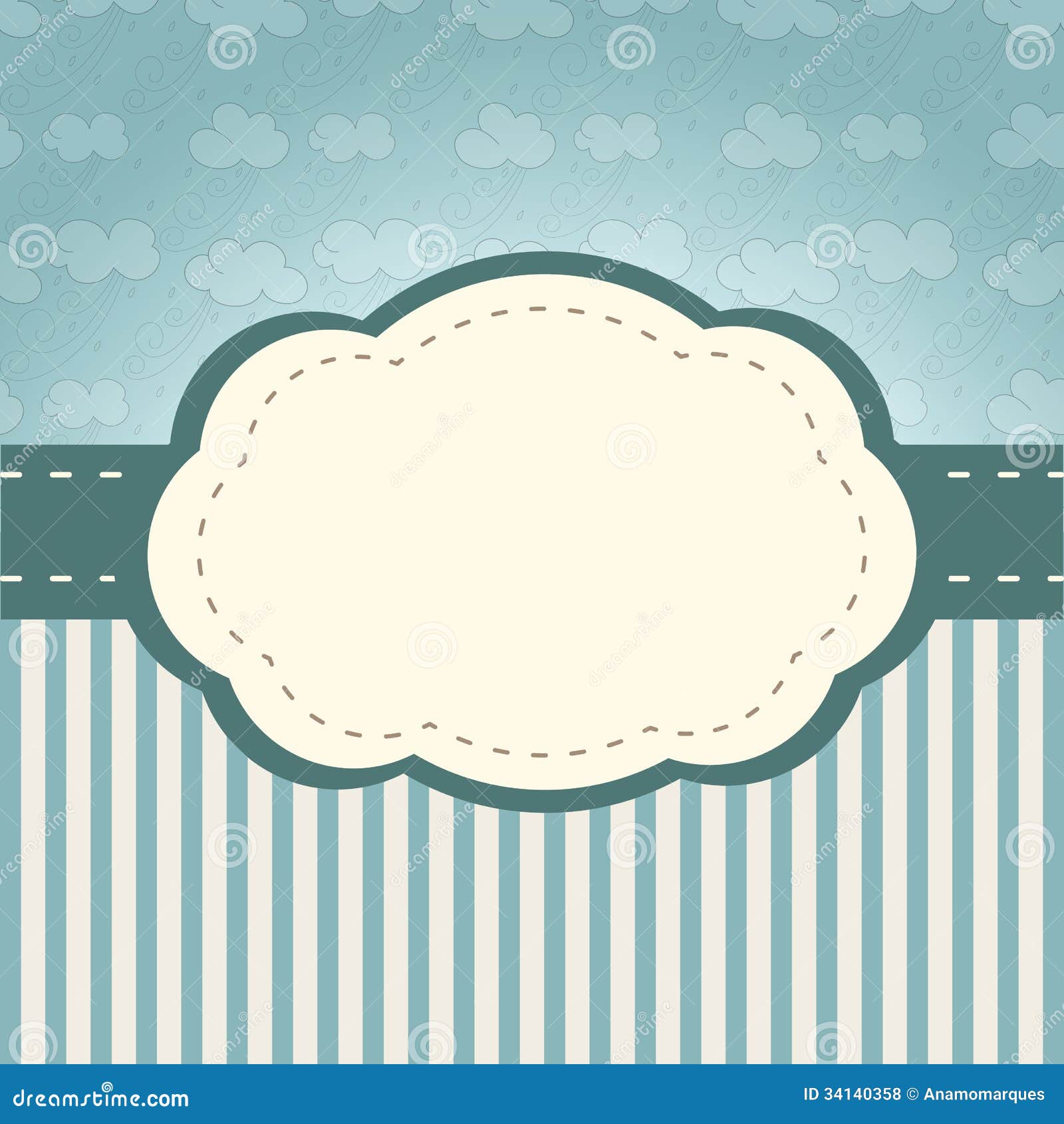 Clouds frame stock vector. Illustration of celebration - 34140358