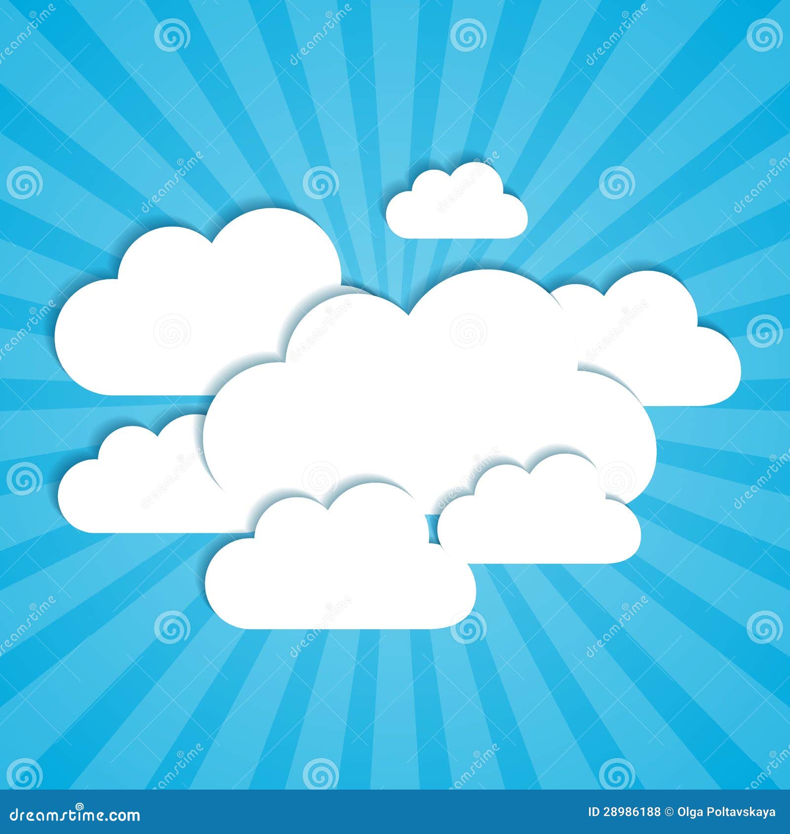Clouds frames stock vector. Illustration of talk, blue - 28986188