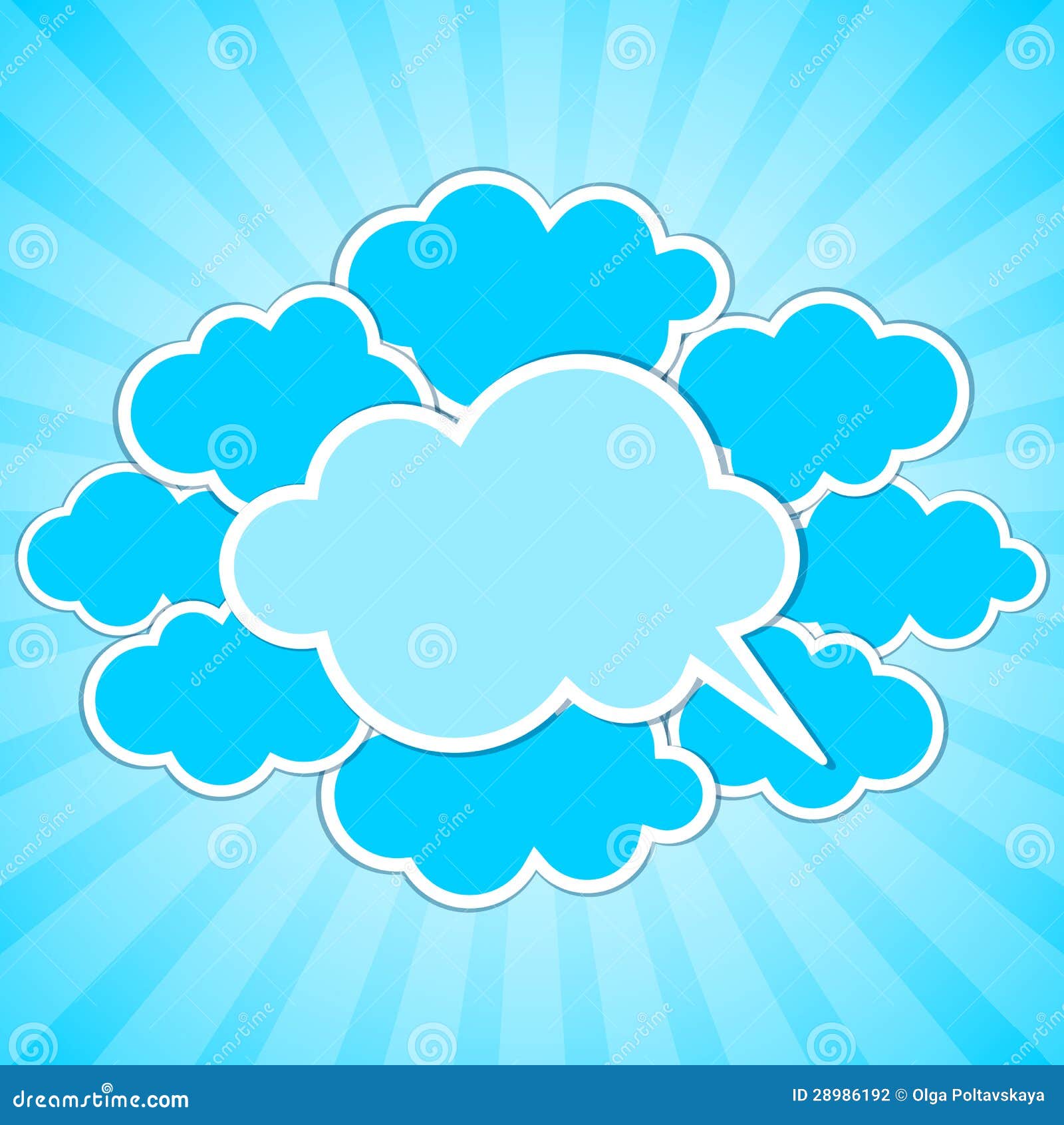 Clouds frames stock vector. Illustration of chat, speak - 28986192