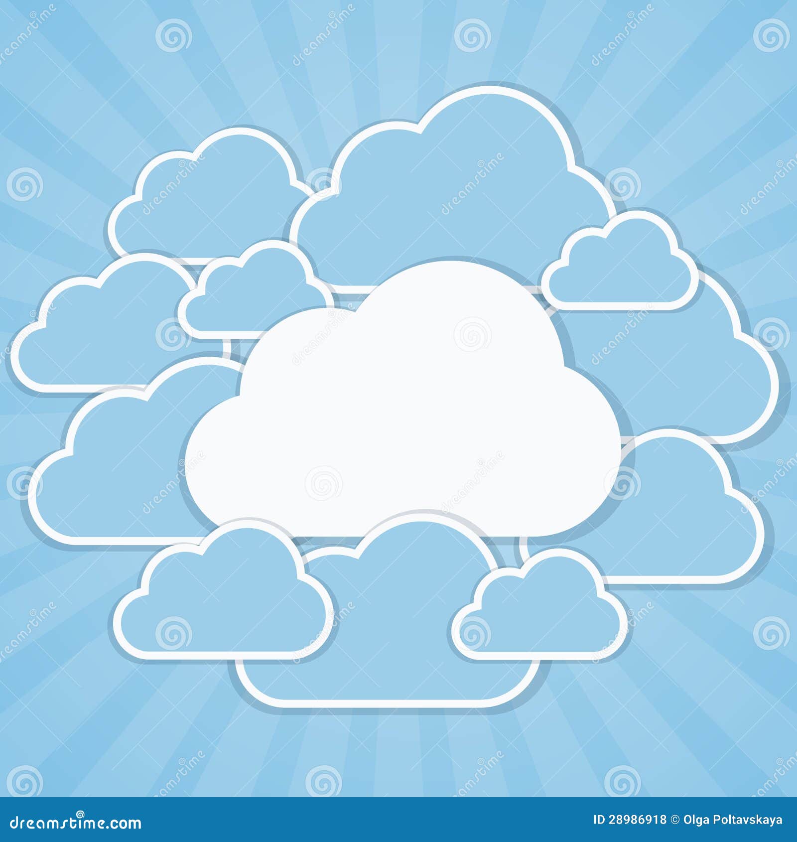 Clouds frames stock vector. Illustration of element, message - 28986918
